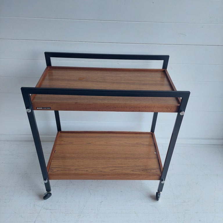 Mid Century Industrial Howard Miller Style Bar Cart / Drinks Trolley by ...