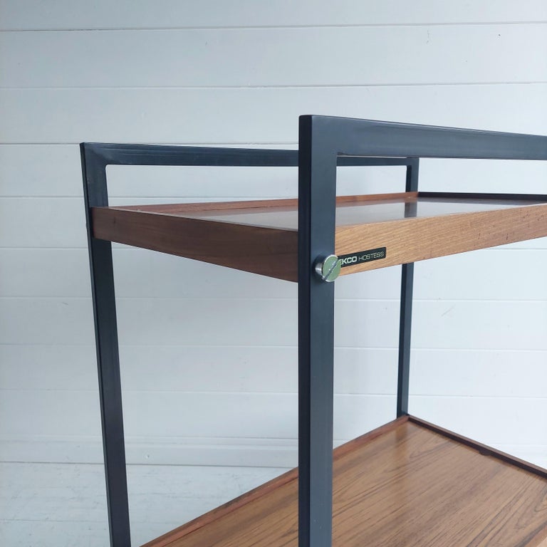 Mid Century Industrial Howard Miller Style Bar Cart / Drinks Trolley by ...