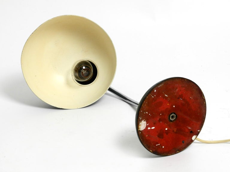 Mid Century Industrial Metal Table Lamp in Rare Petrol Green by Helo ...