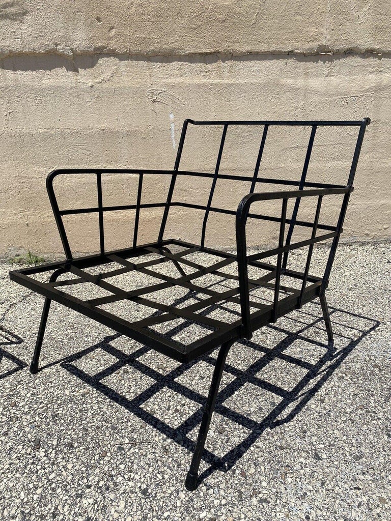 Mid Century Iron Arthur Umanoff Adrian Pearsall Style Club Lounge Chair ...