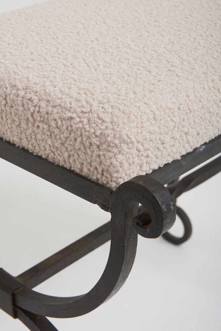 Mid-Century Iron Stool at 1stDibs