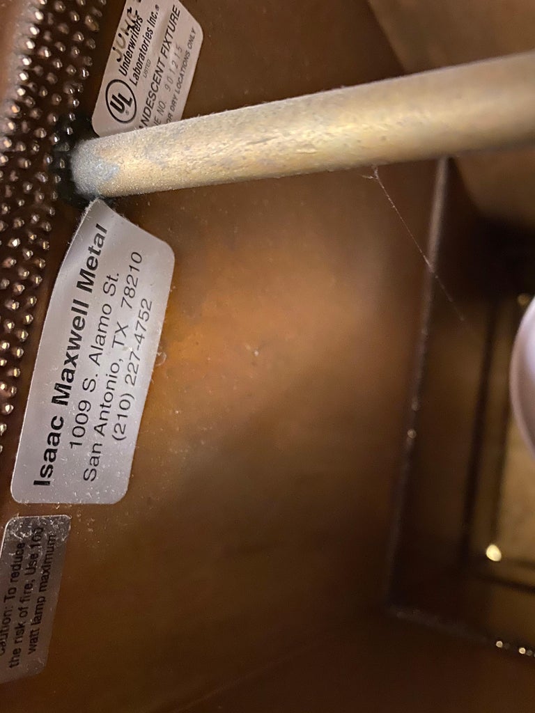 Mid-Century Isaac Maxwell Metal Light Fixture at 1stDibs