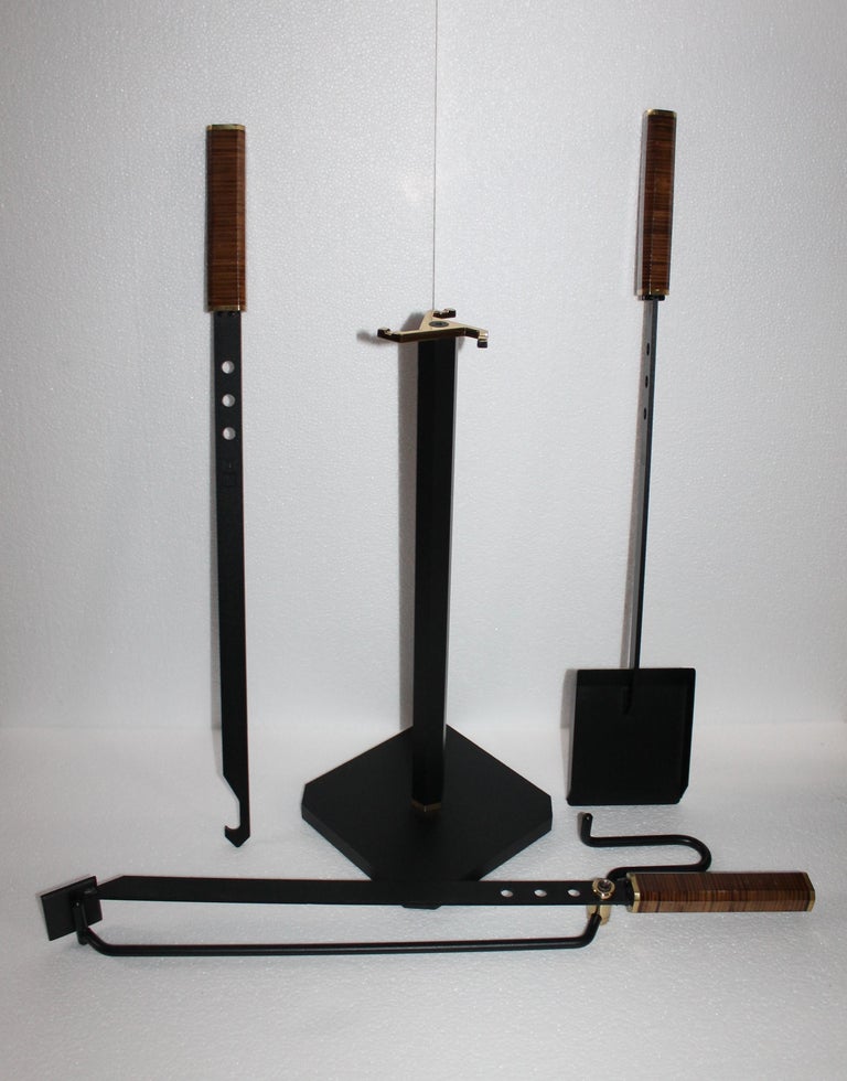 Midcentury Italian Afra and Tobia Scarpa Fireplace Tools Set for ...