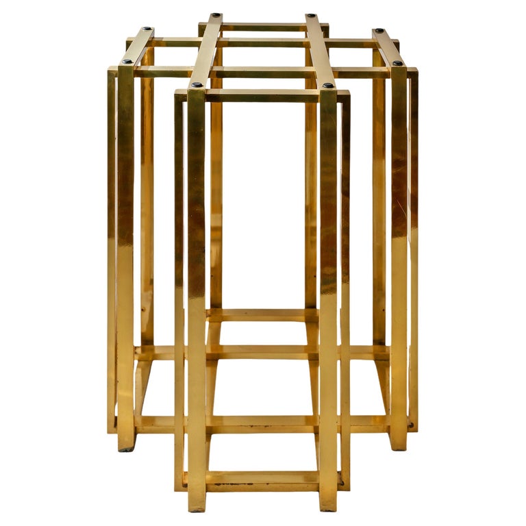 Midcentury Italian Brass Table Base in Romeo Rega Style For Sale at 1stDibs