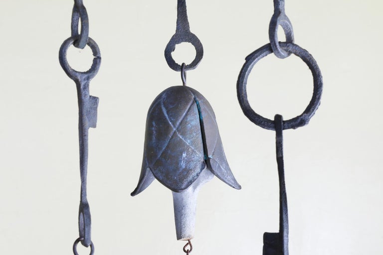 Mid Century Italian Bronze Wind Chime For Sale at 1stDibs