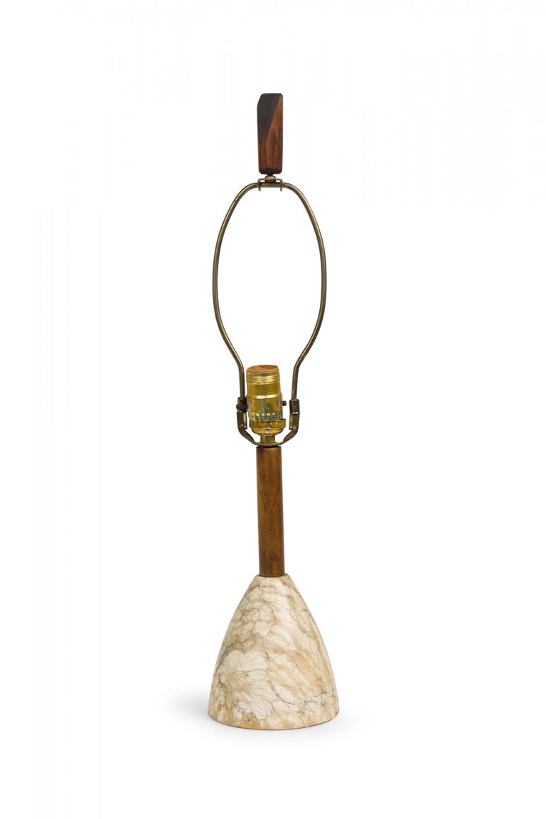 Mid-Century Italian Carrara Marble Bullet Form Table Lamp For Sale at ...