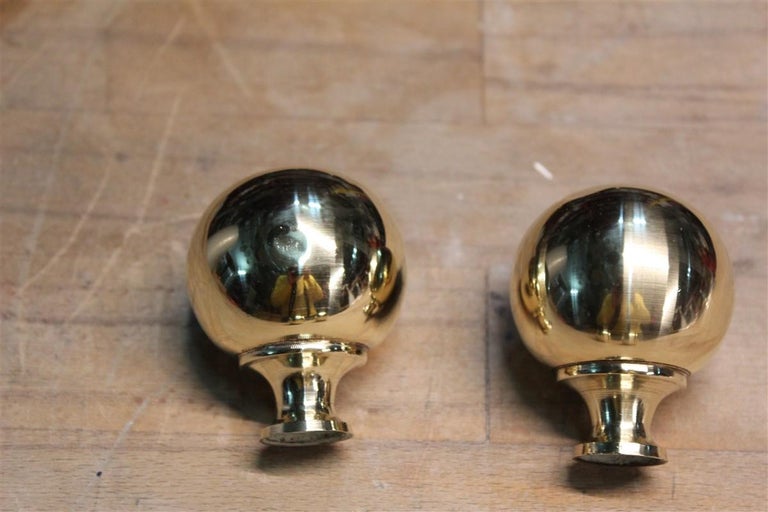 Midcentury Italian Design Ball Handles in Gold Brass, 1950 For Sale at ...