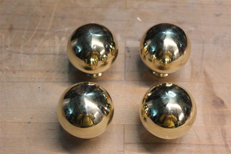 Midcentury Italian Design Ball Handles in Gold Brass, 1950 For Sale at ...