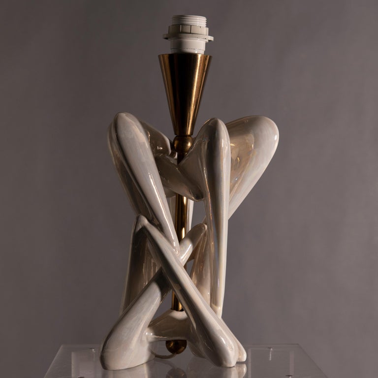 Modern Italian Design Porcelain Lamp For Sale at 1stDibs