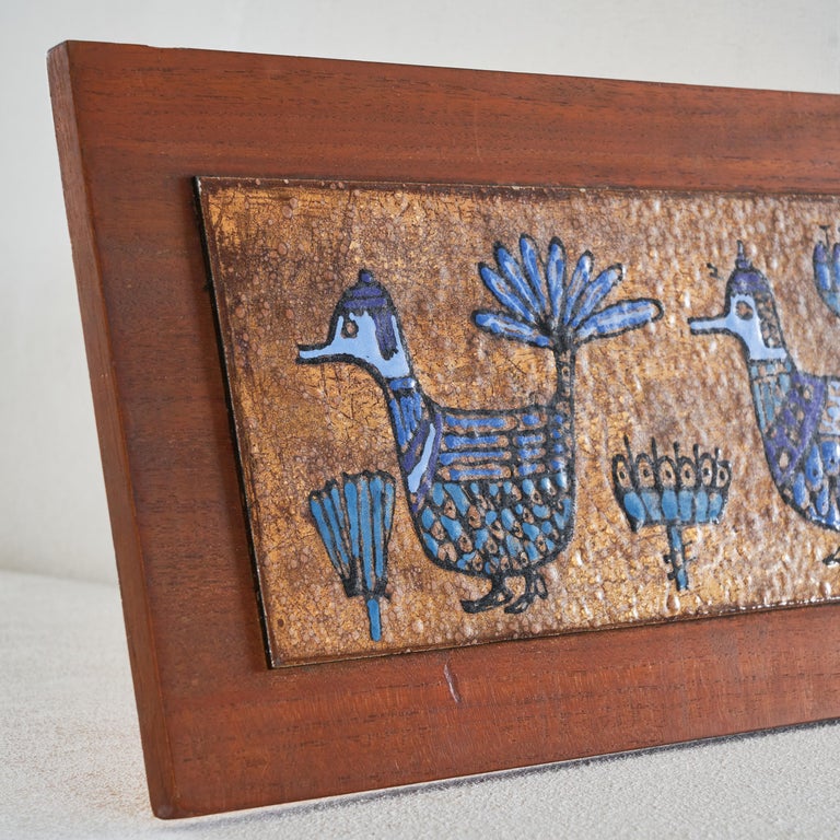 Mid Century Italian Enamel Art Panel, 1950s For Sale at 1stDibs