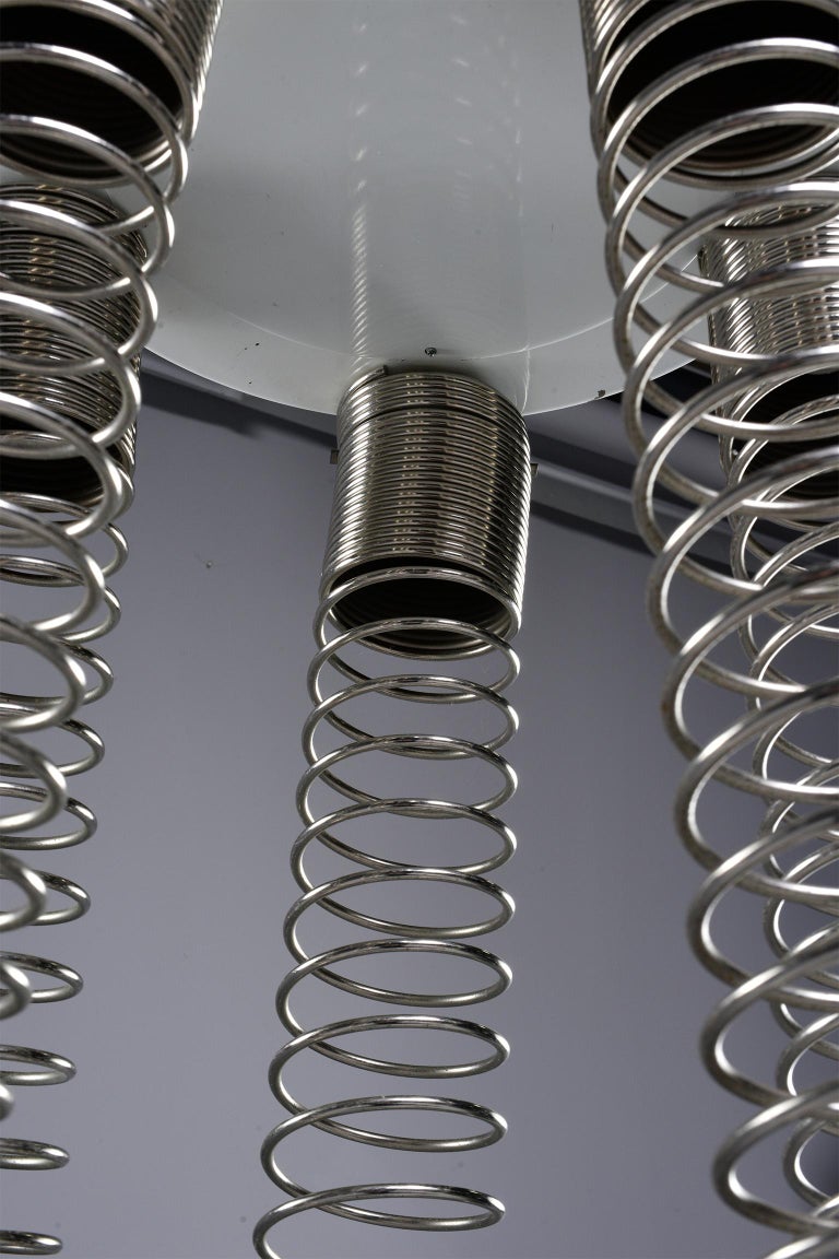 Midcentury Italian Five Coil Light Fixture by Angelo Mangiarotti For ...