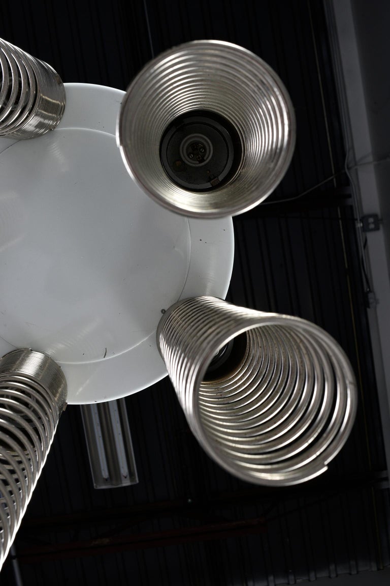 Midcentury Italian Five Coil Light Fixture by Angelo Mangiarotti For ...