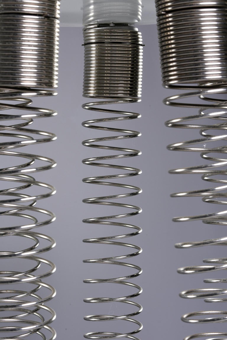 Midcentury Italian Five Coil Light Fixture by Angelo Mangiarotti For ...