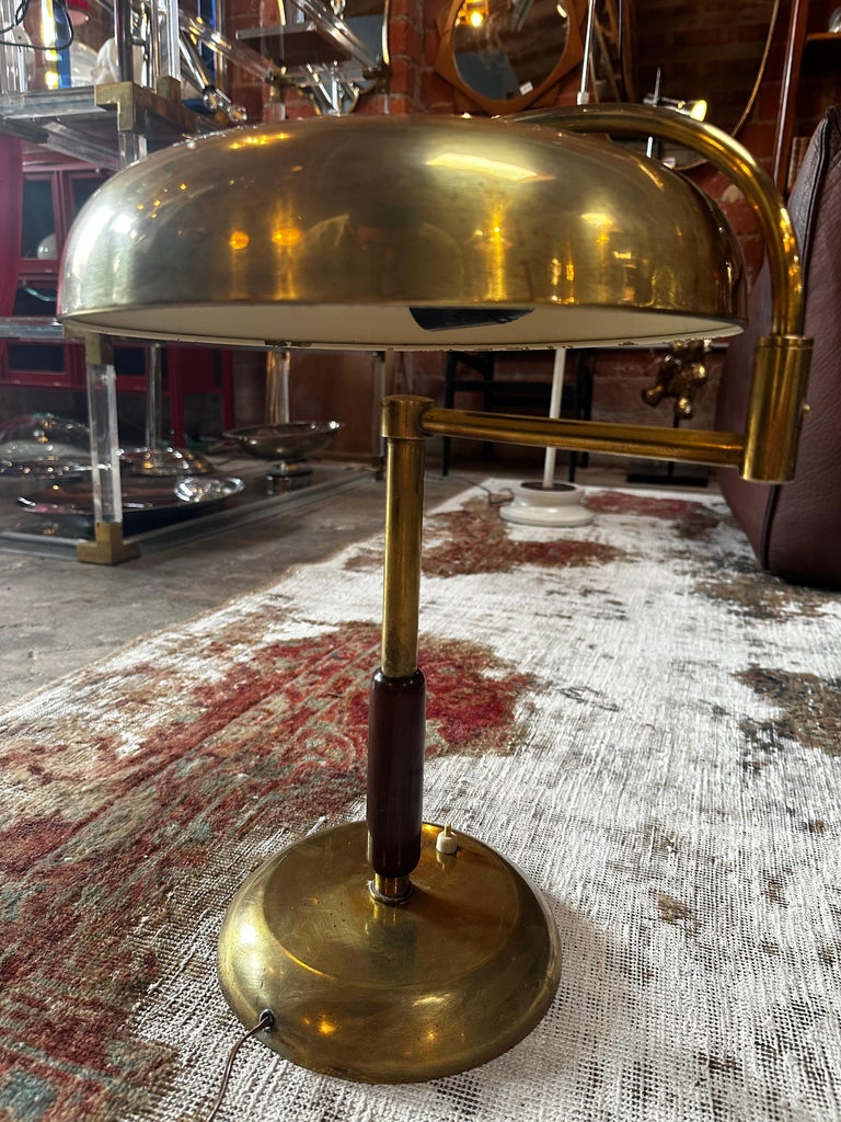 Mid Century Italian Fully Brass Table Lamp 1960s For Sale at 1stDibs