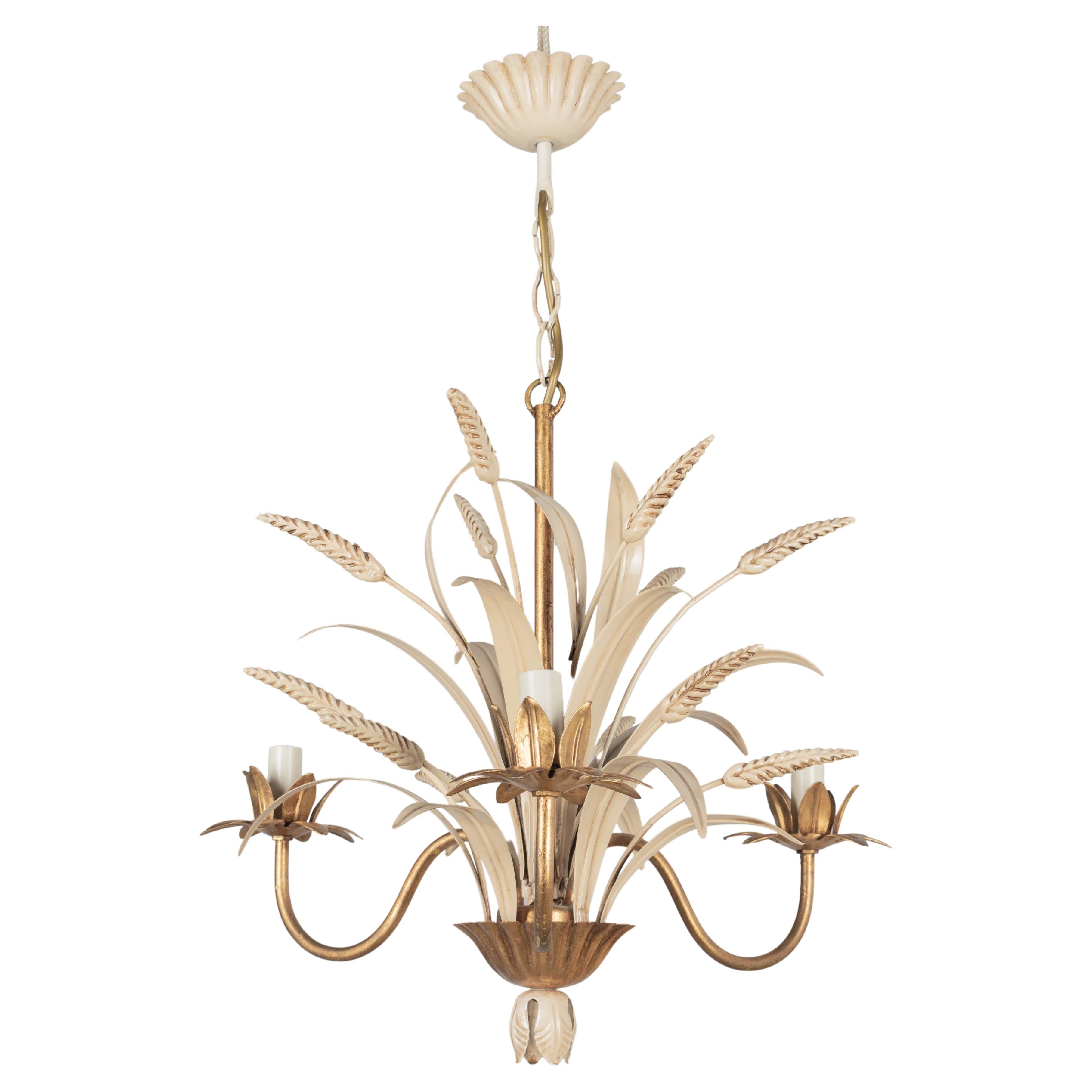 Mid Century Italian Gilt Tôle Sconce Pair For Sale at 1stDibs