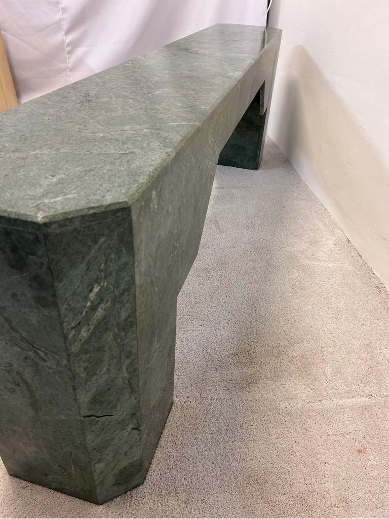 Mid-Century Italian Green Marble Console Table, 1970s at 1stDibs