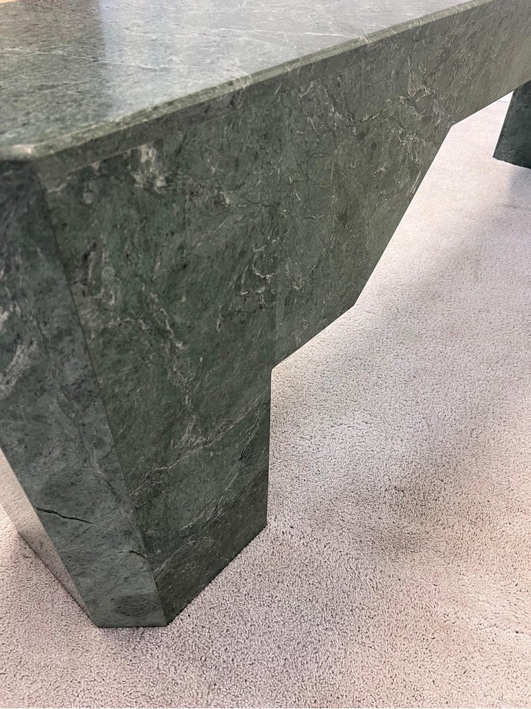 Mid-Century Italian Green Marble Console Table, 1970s at 1stDibs
