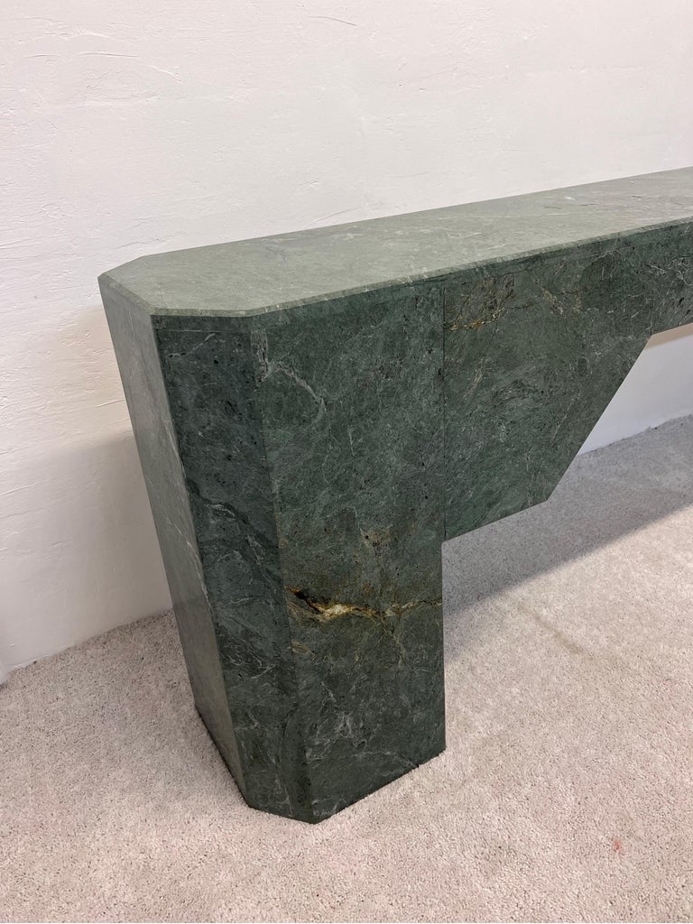 Mid-Century Italian Green Marble Console Table, 1970s at 1stDibs