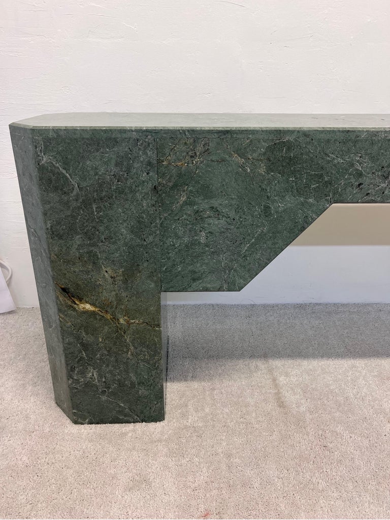 Mid-Century Italian Green Marble Console Table, 1970s at 1stDibs