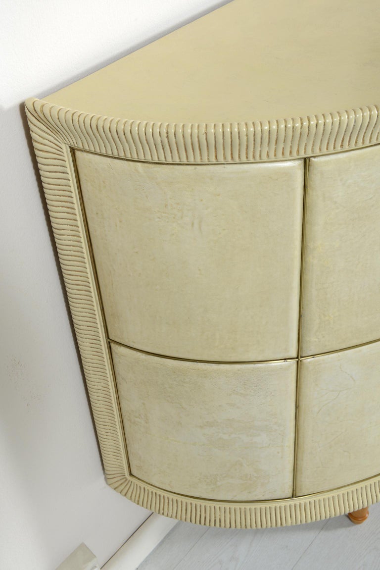 Mid Century italian "Half Moon" Shaped Folding Doors Sideboard by La ...