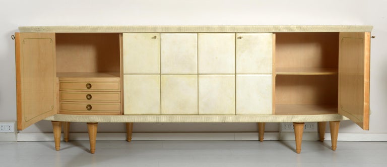 Mid Century italian "Half Moon" Shaped Folding Doors Sideboard by La ...