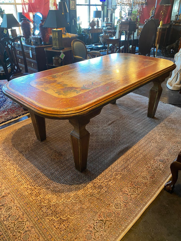 Mid-Century Italian Hand Painted Dining Table For Sale at 1stDibs ...
