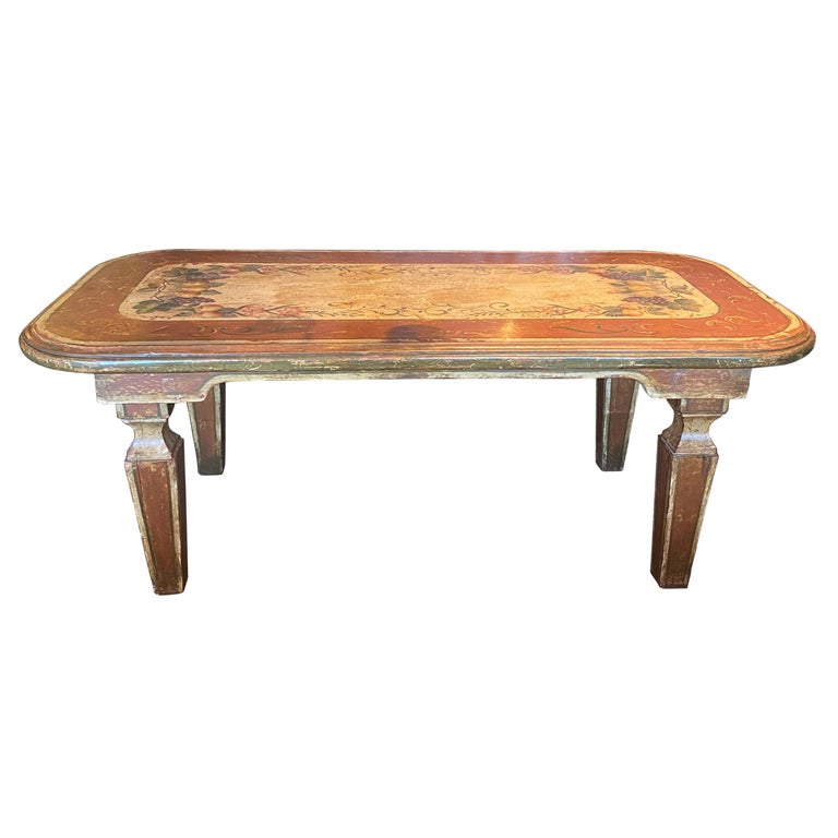 Mid-Century Italian Hand Painted Dining Table For Sale at 1stDibs ...
