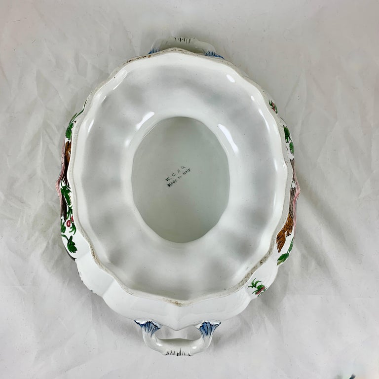 Midcentury Italian Hand Painted Fish and Fruit Tureen with Ladle and ...