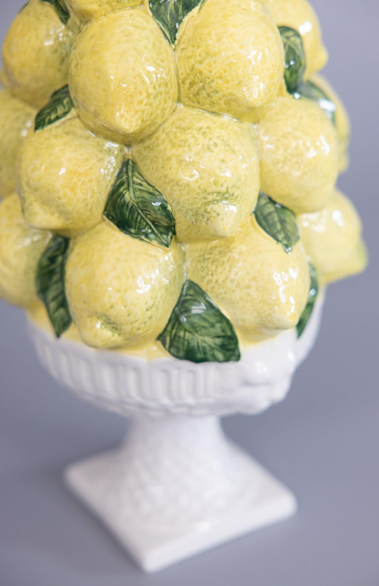 Mid-Century Italian Majolica Lemon Topiary Table Centerpiece For Sale ...