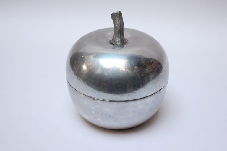 Mid-Century Italian Modern Aluminum "Apple" Ice Bucket For Sale at 1stDibs