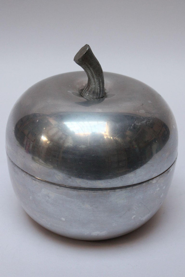 Mid-Century Italian Modern Aluminum "Apple" Ice Bucket For Sale at 1stDibs