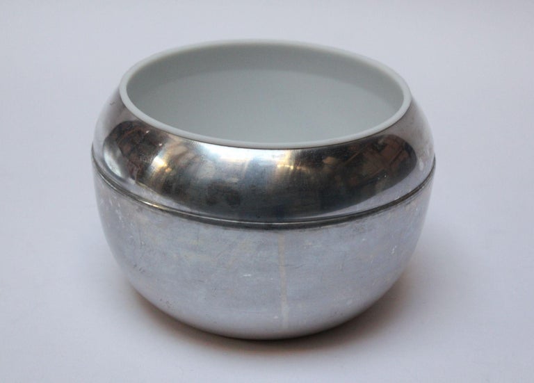 Mid-Century Italian Modern Aluminum "Apple" Ice Bucket For Sale at 1stDibs