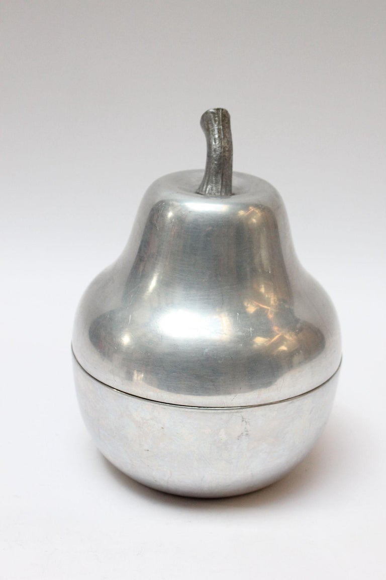 Mid-Century Italian Modern Aluminum "Pear" Ice Bucket For Sale at 1stDibs