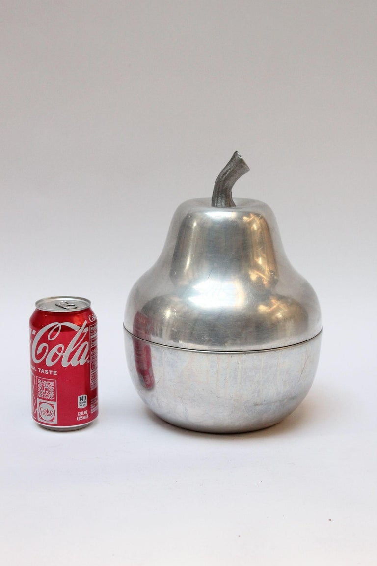Mid-Century Italian Modern Aluminum "Pear" Ice Bucket For Sale at 1stDibs