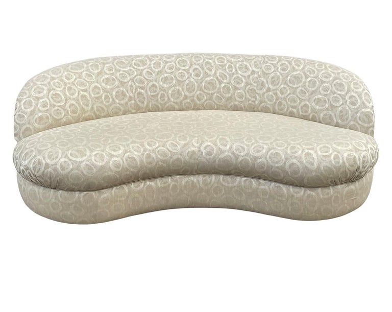 Mid Century Italian Modern Kidney Shape Curved Sofa For Sale at 1stDibs ...