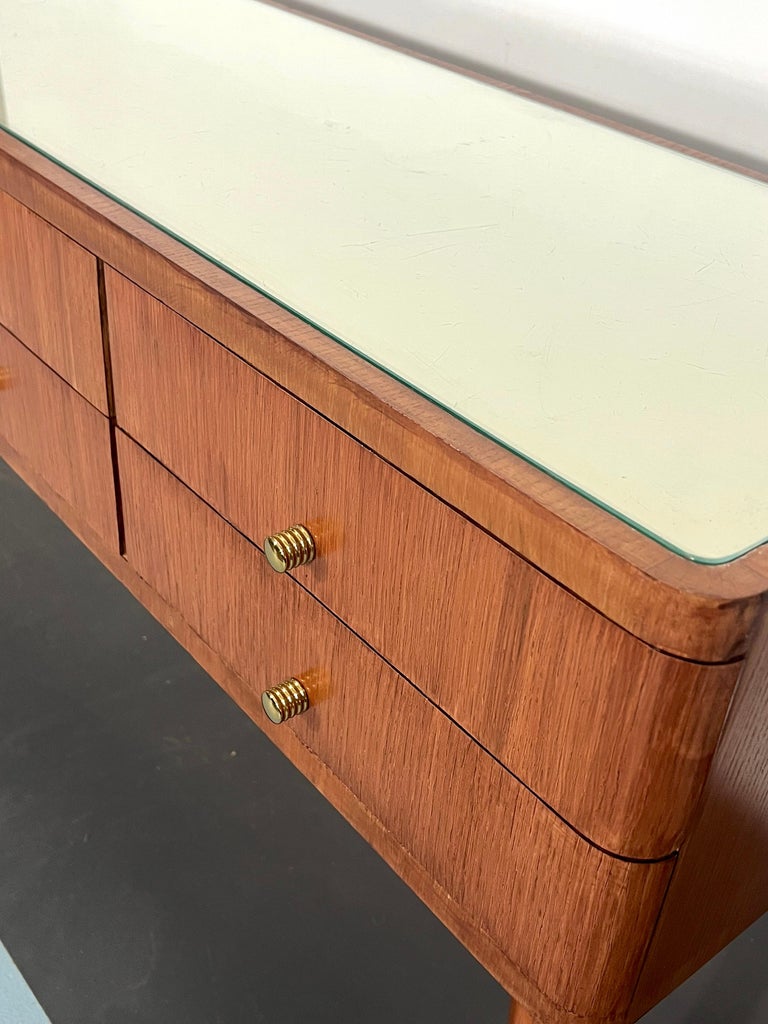 Mid-Century Italian Modern Wood Sideboard from 50s For Sale at 1stDibs