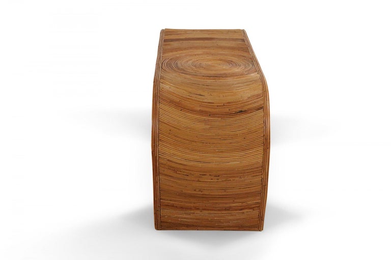 Midcentury Italian Pencil Reed Console Table at 1stDibs