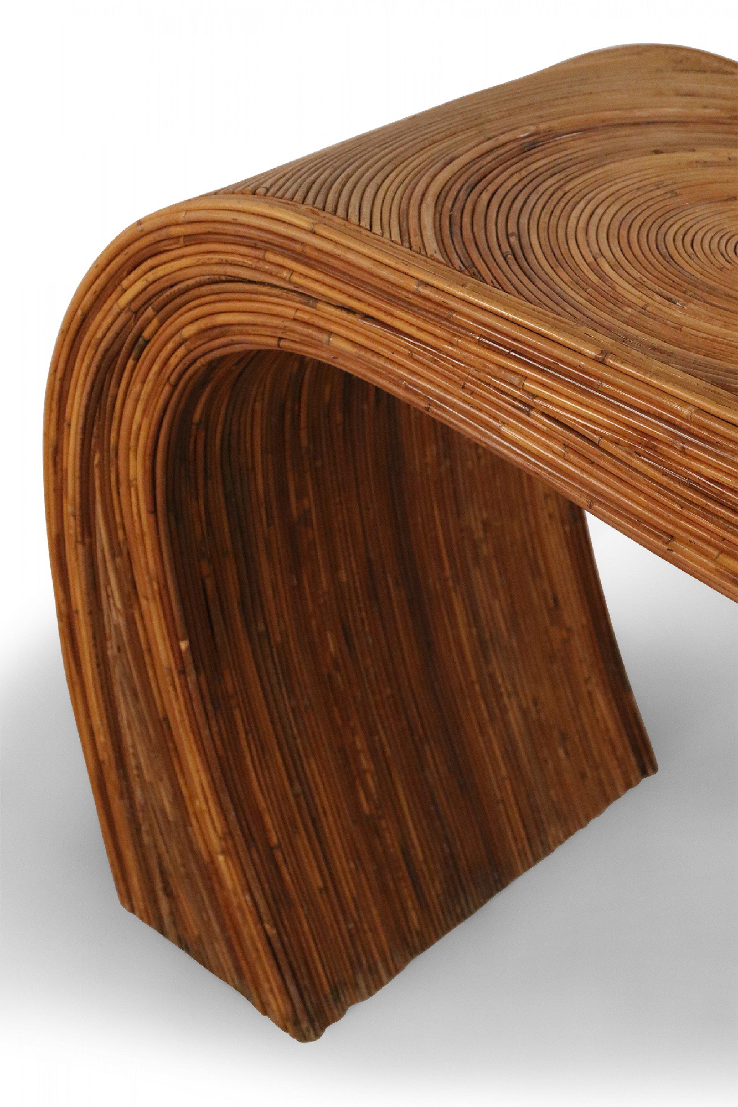 Midcentury Italian Pencil Reed Console Table at 1stDibs