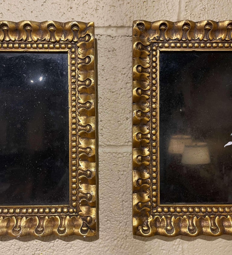 Mid-Century Italian Pietra Dura Plaques in Carved Gilt Frames, Set of ...