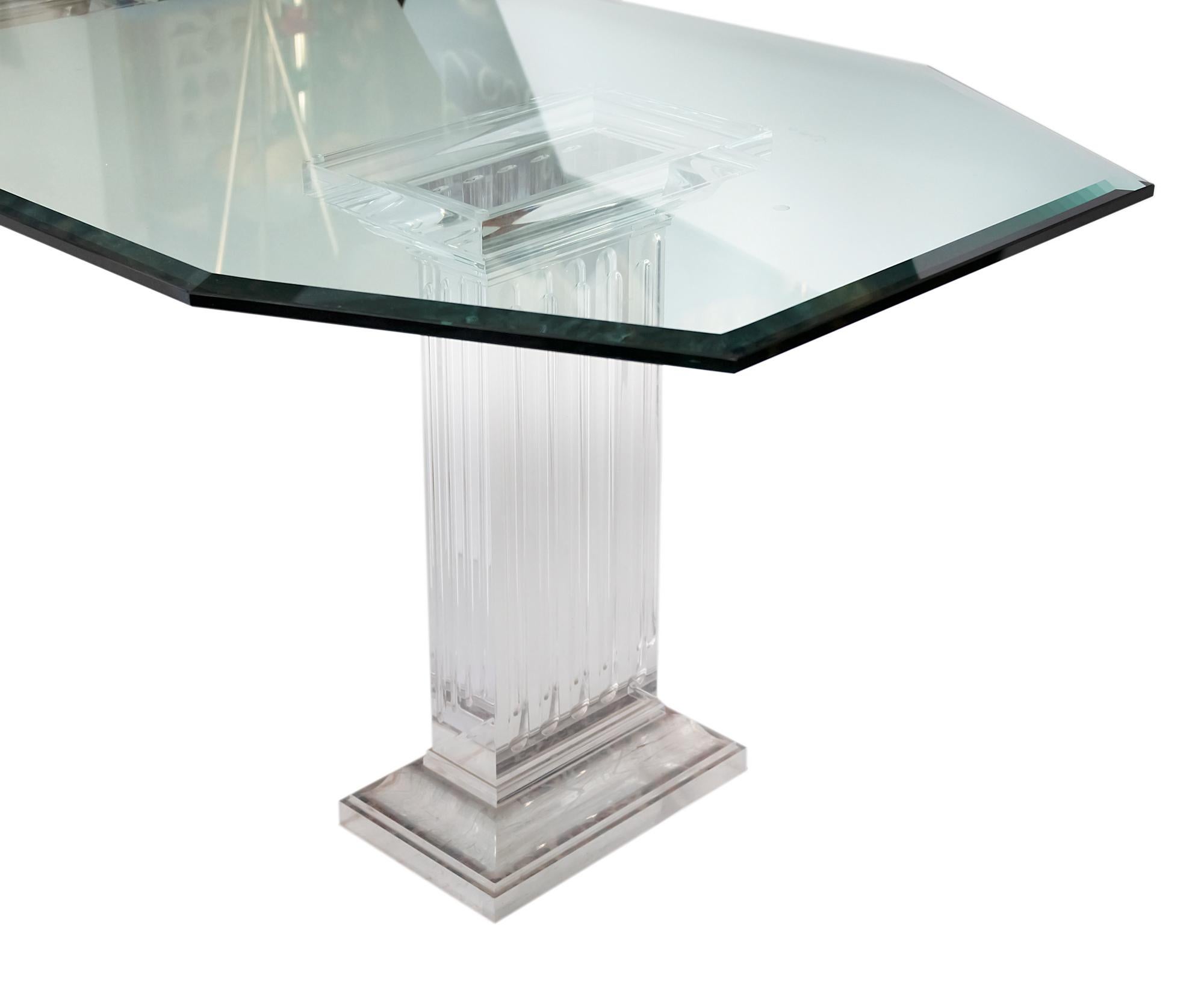 Mid-Century Italian Plexiglass and Glass Top Dining Table For Sale at ...