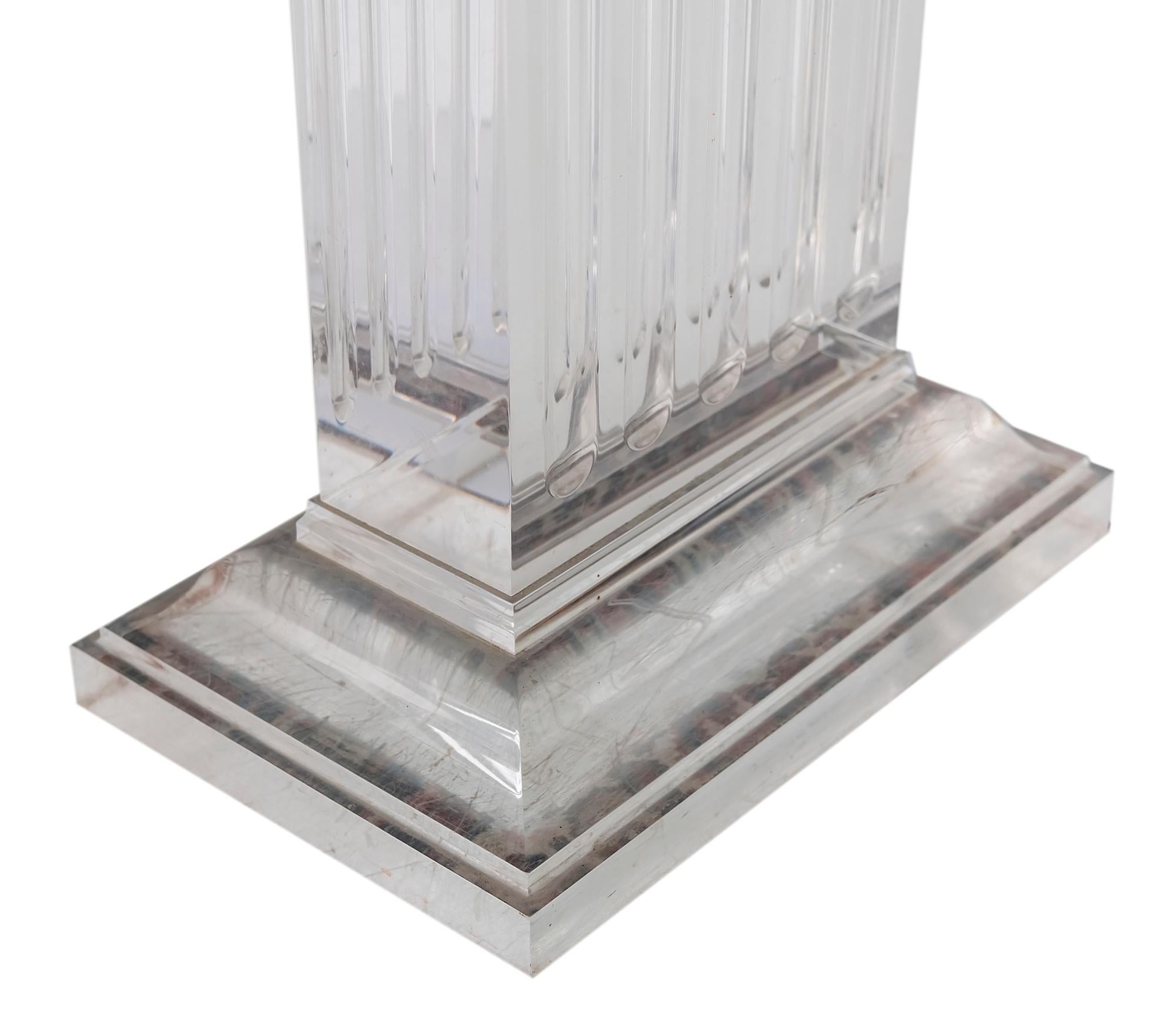 Mid-Century Italian Plexiglass and Glass Top Dining Table For Sale at ...