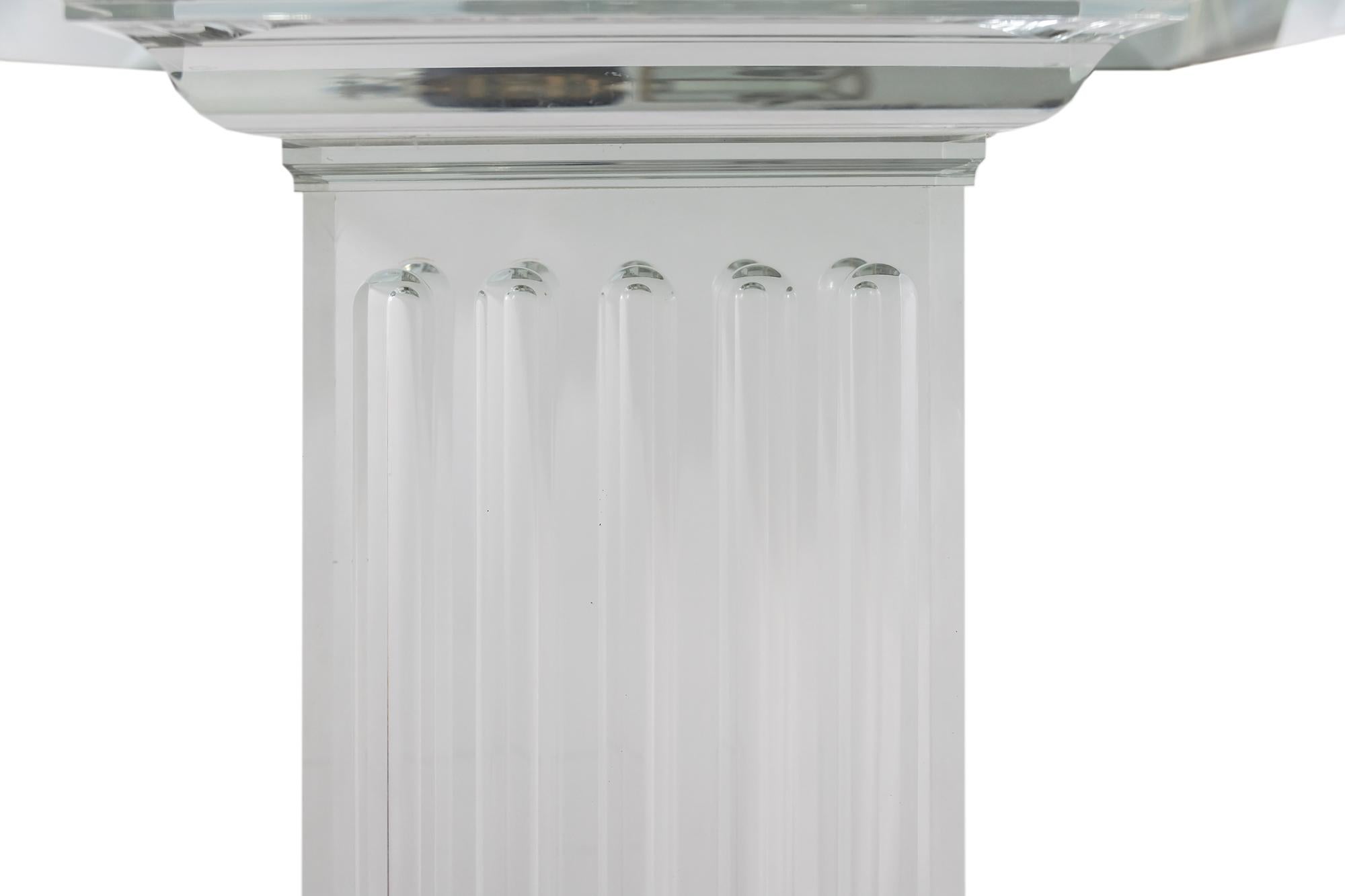 Mid-Century Italian Plexiglass and Glass Top Dining Table For Sale at ...