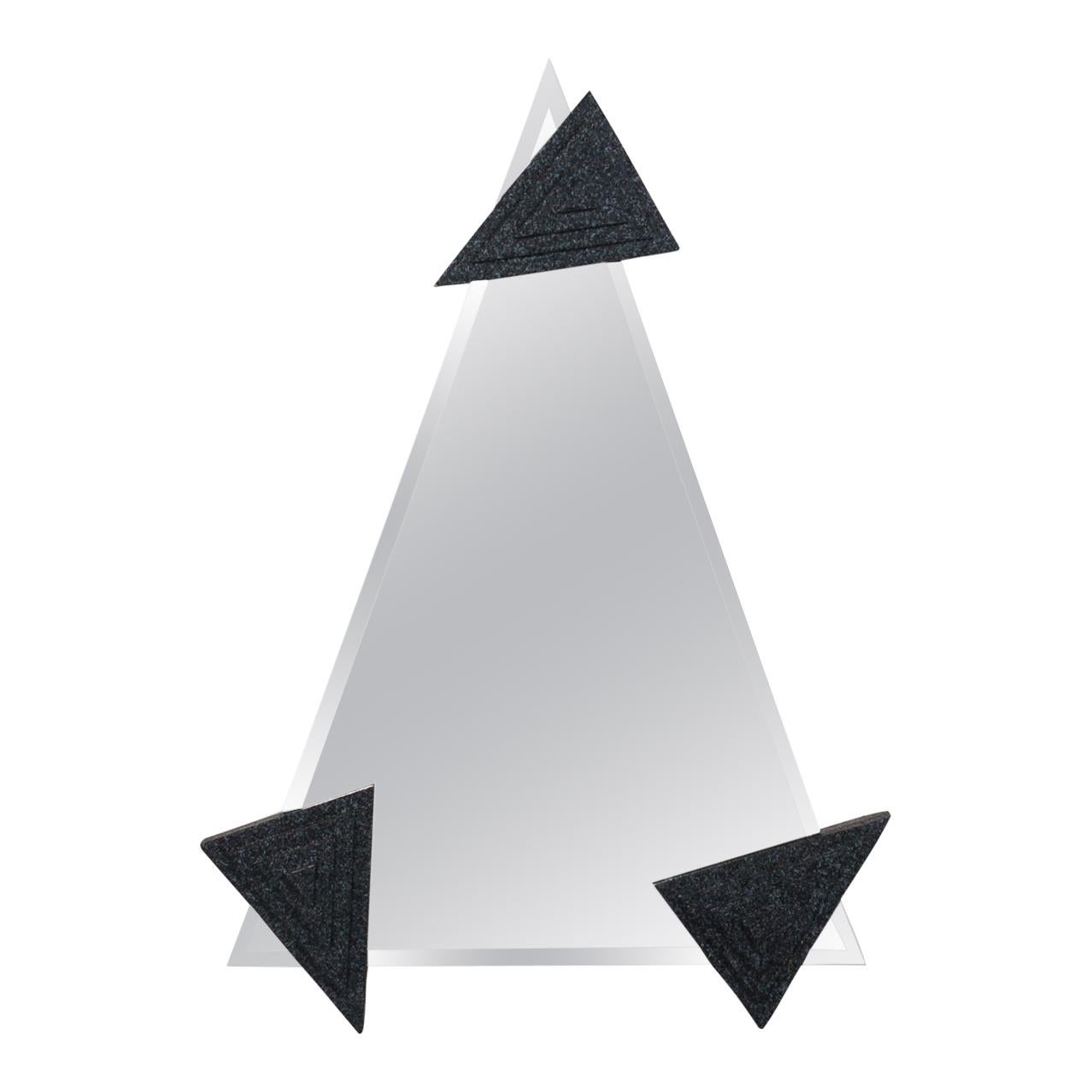 Midcentury Italian Postmodern Triangular Wall Mirror after Ettore ...