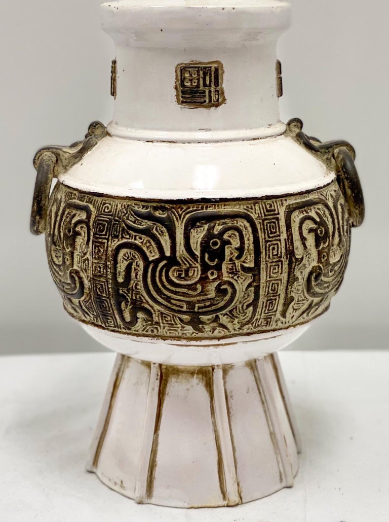 Mid-Century Italian Pottery Table Lamp by Marbro in the Manner of ...