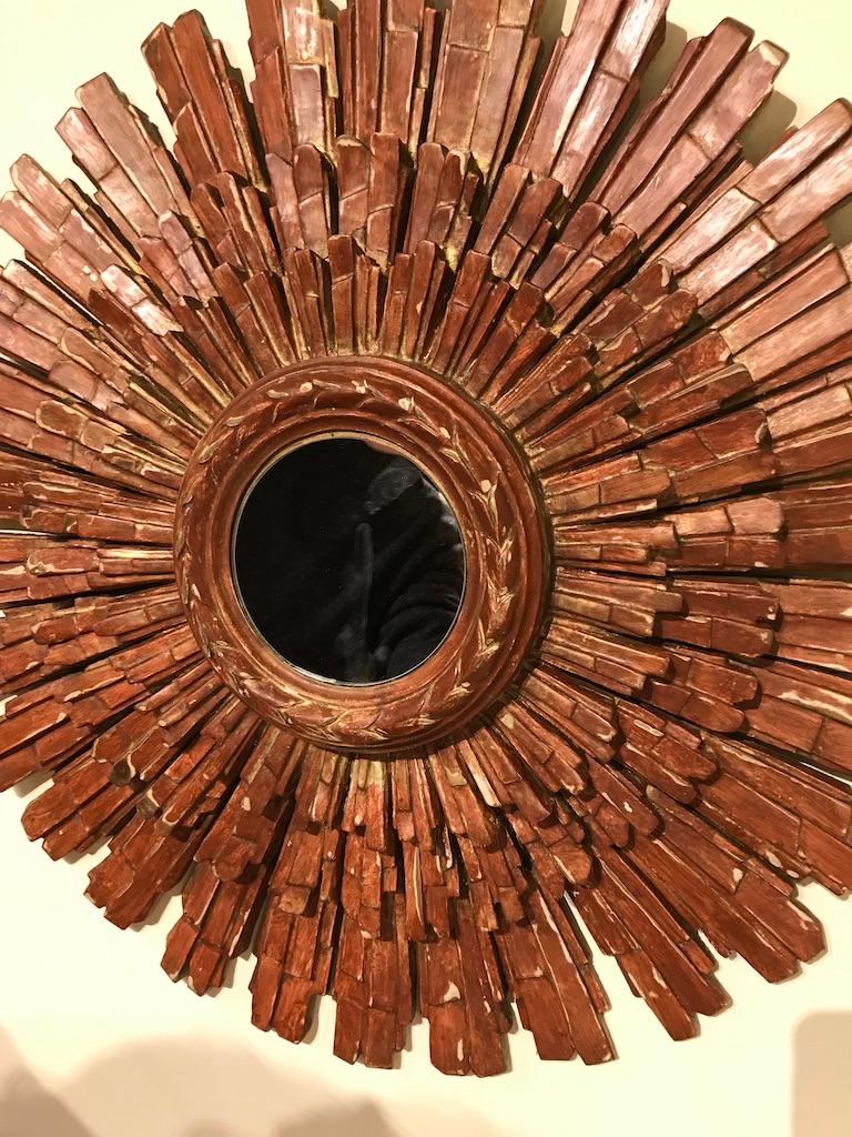 Mid Century Italian Red Starburst Mirror by Palladio For Sale at ...