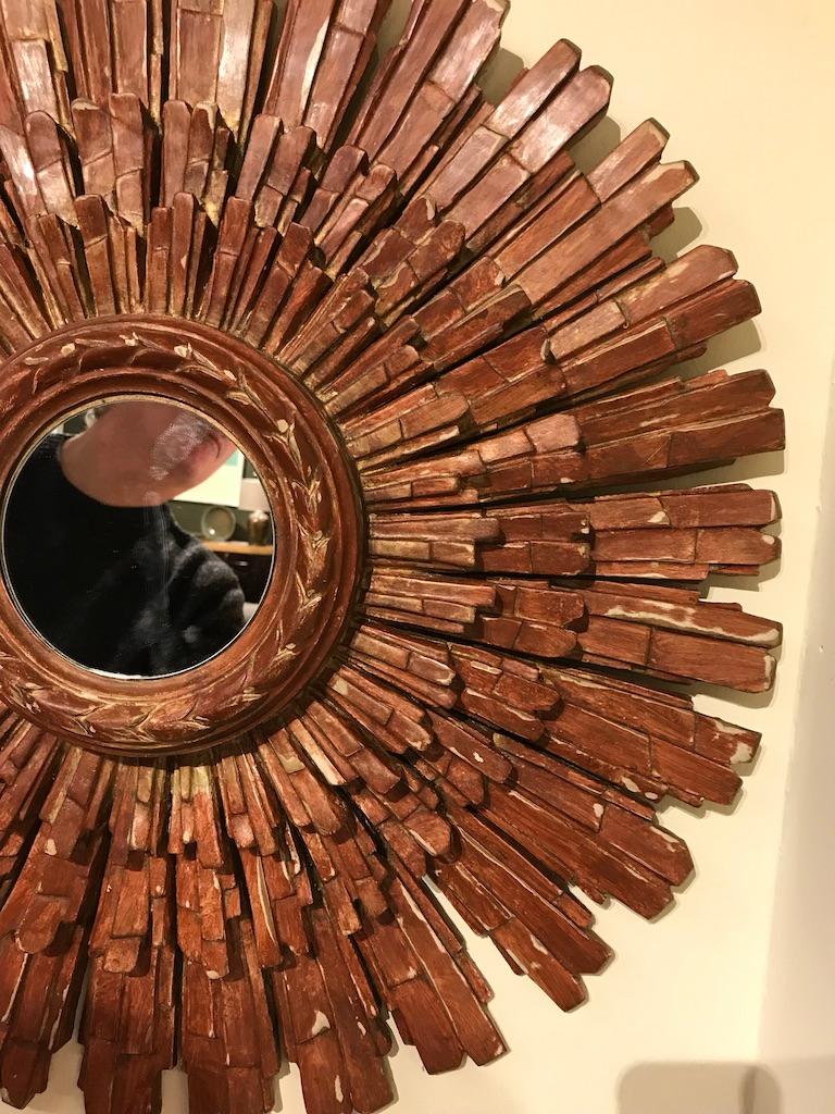 Mid Century Italian Red Starburst Mirror by Palladio For Sale at ...