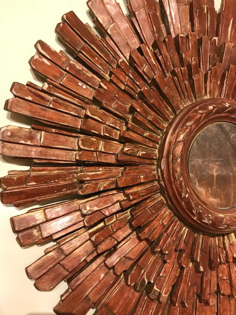 Mid Century Italian Red Starburst Mirror by Palladio For Sale at ...