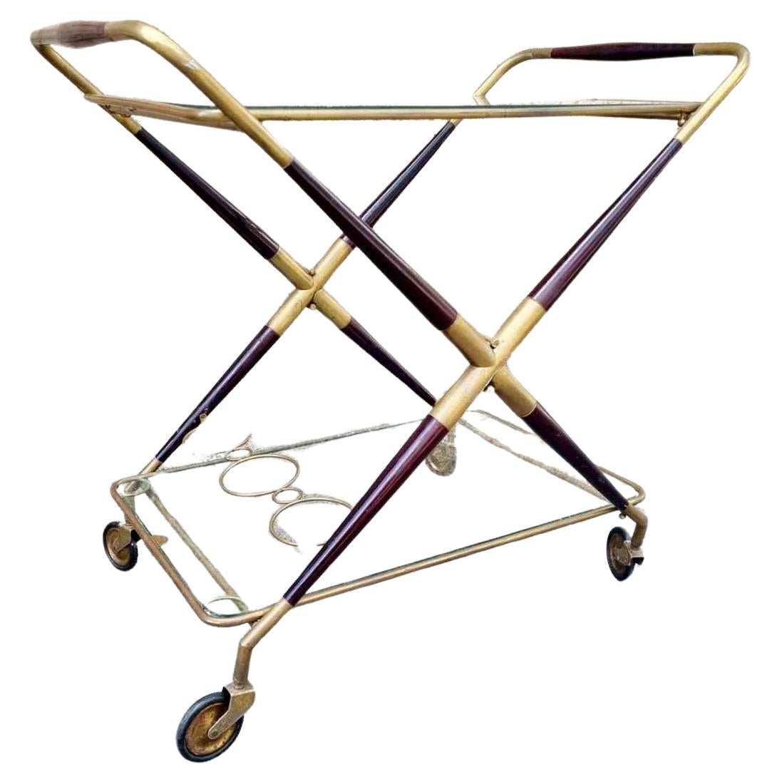 Vintage italian serving trolley by Cesare Lacca, 1950s For Sale at 1stDibs