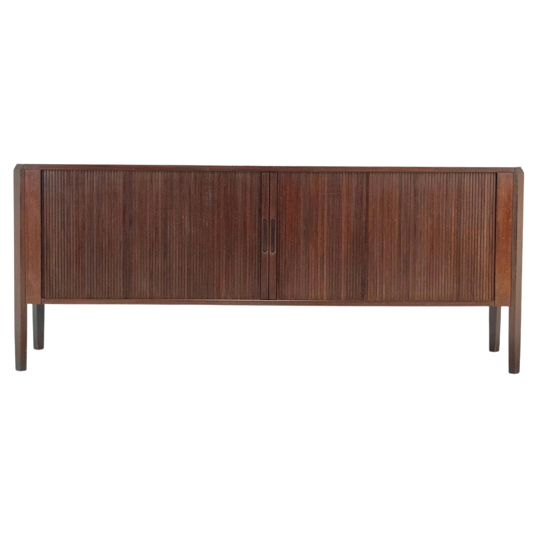 Contemporary modern italian sideboard in wood and travertin top For ...