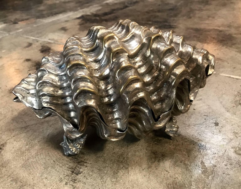 Midcentury Italian Silver Shell, Signed by Franco Lagini at 1stDibs